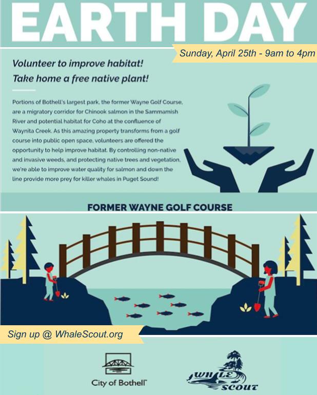 Super Earth Day Volunteer Event! - Whale Scout